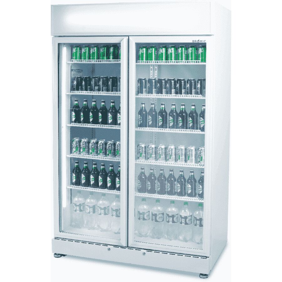 GM1000LWECO Bromic Upright Display Fridge – 960L – 2 Doors – Flat Glass ...